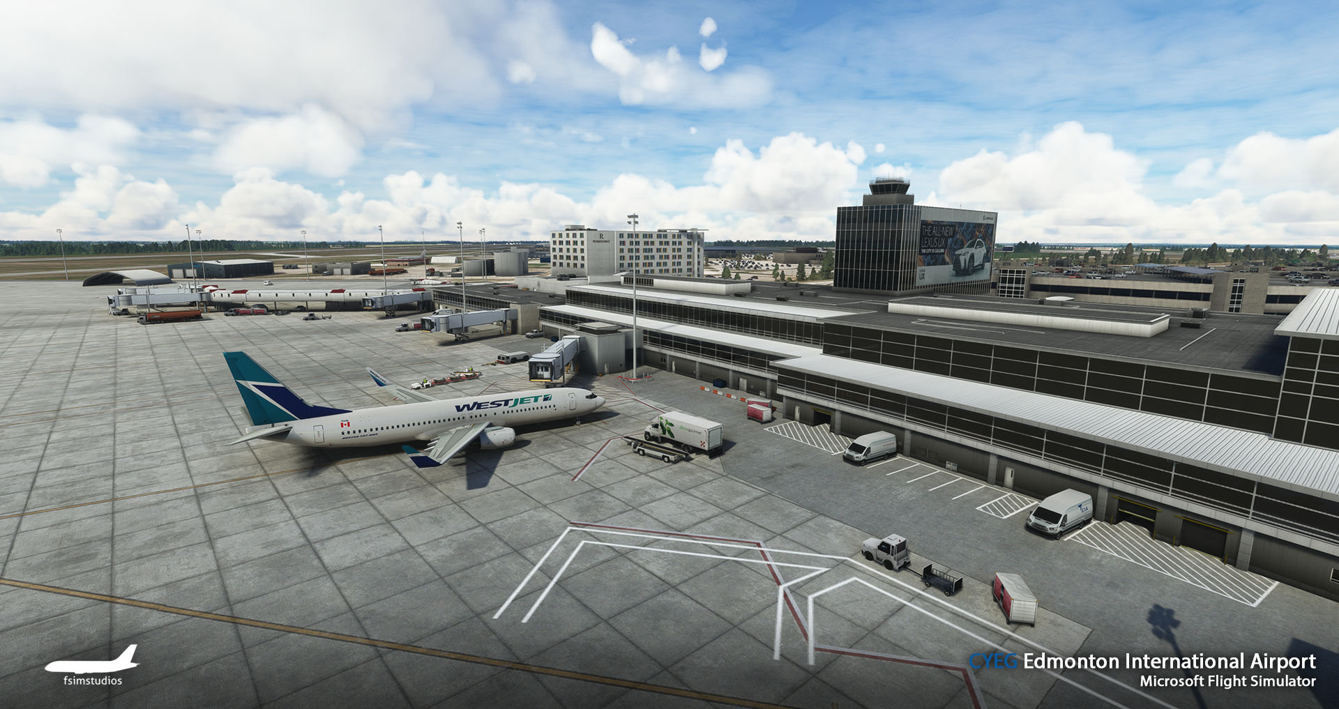 FSimStudios CYEG Edmonton International Airport for Microsoft Flight ...