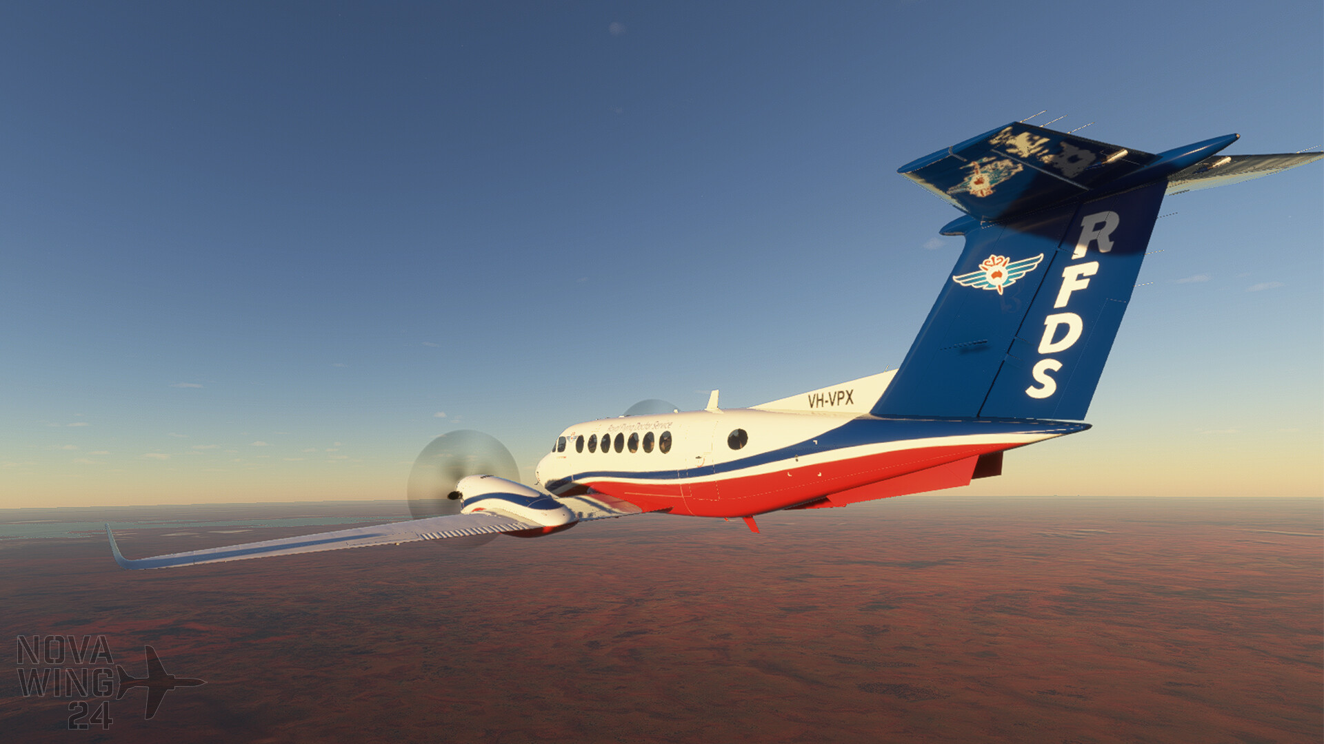 Novawing24 Beechcraft King Air 350i RFDS VH-VPX 2021 Livery - Orbx